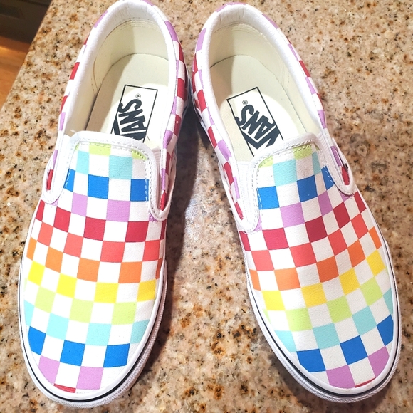Vans | Shoes | Vans Slip On Checkered Design Sneakers | Poshmark